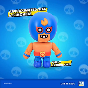 P.M.I. Brawl Stars Action Figures | Two of Four 6.5-Inch-Tall Collectibles | Brawl Stars Toys, Gift for Video Gamer | Poco and Bo | Officially Licensed Toy Figure – Articulated Figures