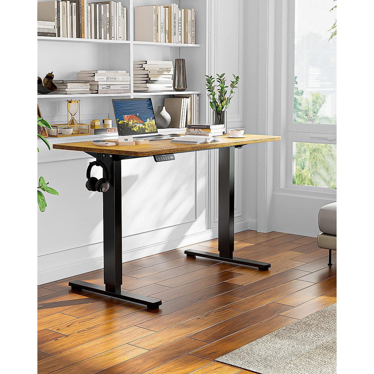 Ergear Electric Standing Desk Adjustable Height, 55 x 24 Inches Sit Stand Up Desk with 3 Memory Presets, Home Office Desk, for Home Office