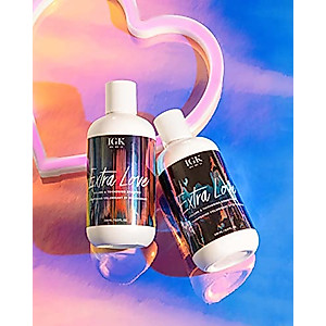 IGK EXTRA LOVE Volume & Thickening Conditioner | Lightweight + Supports Scalp + Balance Oil | Vegan + Cruelty Free | 8 Oz
