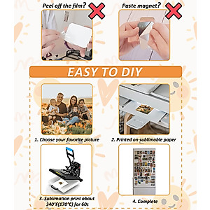 Sublimation Magnet Blanks, 30PCS Personalized Sublimation Blank Refrigerator Magnet - Rectangular Fridge Magnets Bundle Set for Kitchen Oven Décor Office (5.5x7.5 cm)