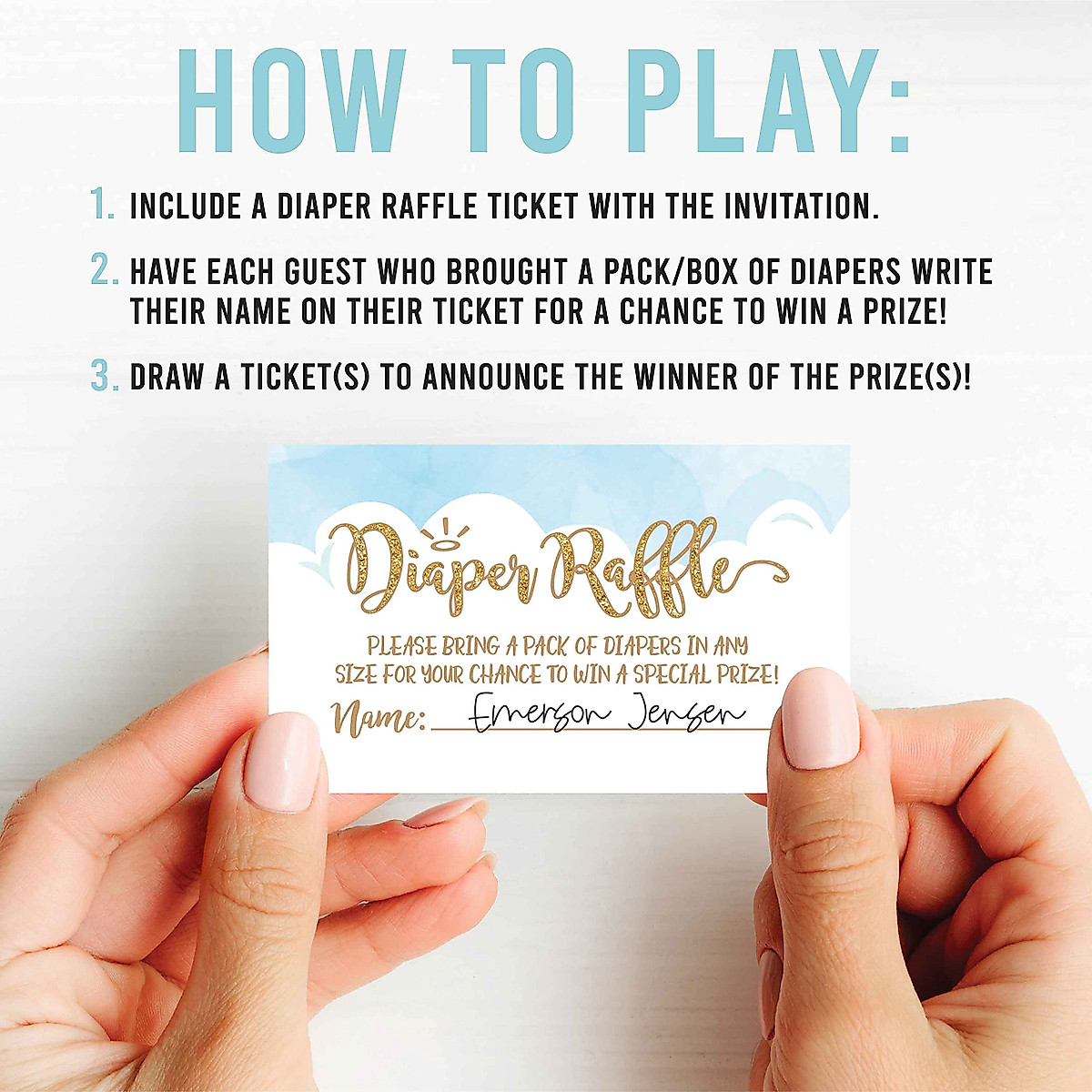 25 Baby Shower Diaper Raffle Tickets For Baby Shower Boy - Heaven Sent Baby Shower Games For Boys, Diaper Raffle Cards, Baby Raffle Tickets, Baby Shower Invitation Inserts, Baby Shower Ideas