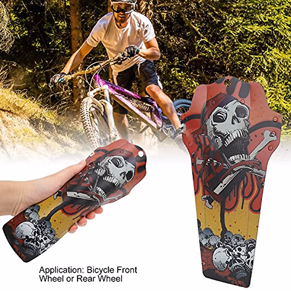 Keenso Bike Fender Mud Guard, Universal Waterproof Mountain Bike Fender Road Bike Mudguard Bicycle Fenders Front Rear Tire Wheel Mudguard Cycling Accessory(Type E) Bicycles and Spare Parts