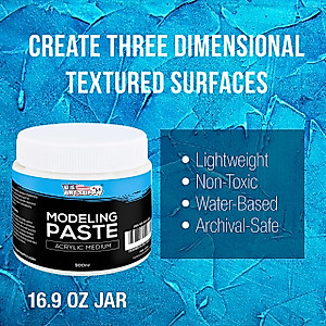 U.S. Art Supply Modeling Paste Acrylic Medium, 500ml Tub