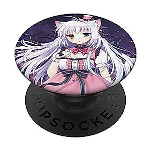Anime Girl Japanese Aesthetic anime Otaku Gift PopSockets PopGrip: Swappable Grip for Phones & Tablets