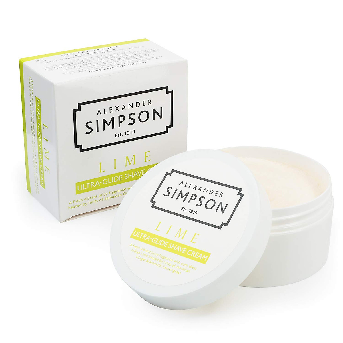 Alexander Simpson Est. 1919 Ultra-Glide Shave Cream 180ml (Lime) Simpsons Shaving cream