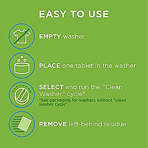 Affresh Washing Machine Cleaner, Cleans Front Load and Top Load Washers, Including HE, 6 Tablets