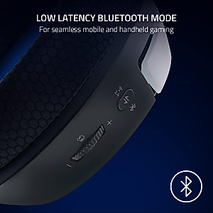 Razer Kaira HyperSpeed Wireless Gaming Headset for Playstation 5 / PS5, PS4, PC, Mobile: 50mm Drivers - HyperClear Cardioid Mic - Memory Foam Cushions - Bluetooth - 30 Hr Battery - White & Black