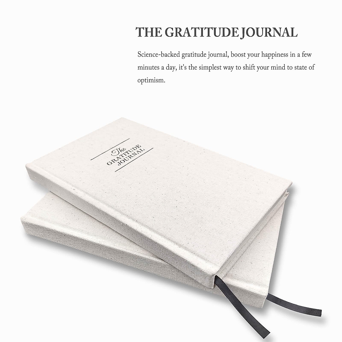 The Gratitude Journal : 5 Minute Journal - Five Minutes a Day for More Happiness, Optimism, Affirmation & Reflection - An Effective Five Minute Guide, Undated daily journal for Women & Men (Beige)
