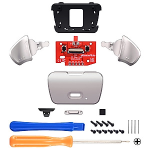 Silver Real Metal Buttons (RMB) Version K1 K2 Buttons Housing & Remap PCB Board for PS5 Controller eXtremeRate Rise Remap Kit – NOT Included The Controller & Flex Cables and Other Rise Accessories