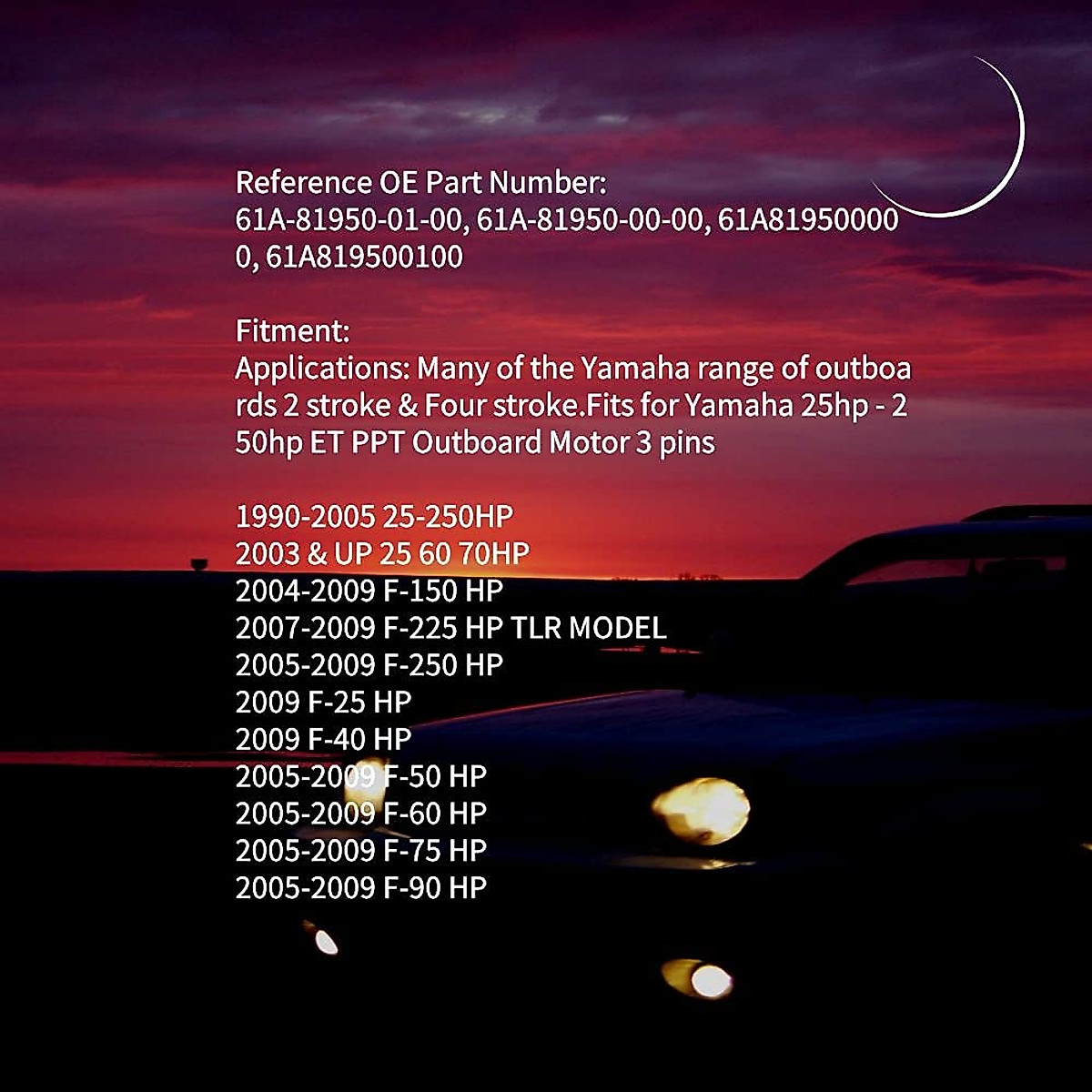 Relay Assembly for Boat Power Trim and Tilt Relay Assy 3 Pin Assembly DC-12V Replace 61A-81950-01-00 61A-81950-00-00 61A819500000 61A819500100