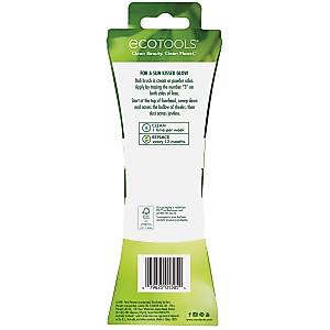 EcoTools Blending & Bronzing Makeup Brush, For Foundation, Powder, Bronzer, Blush, & Highlighter, Fluffy Complexion Makeup Brush, Eco-Friendly Synthetic Bristles, Cruelty Free & Vegan, 1 Count