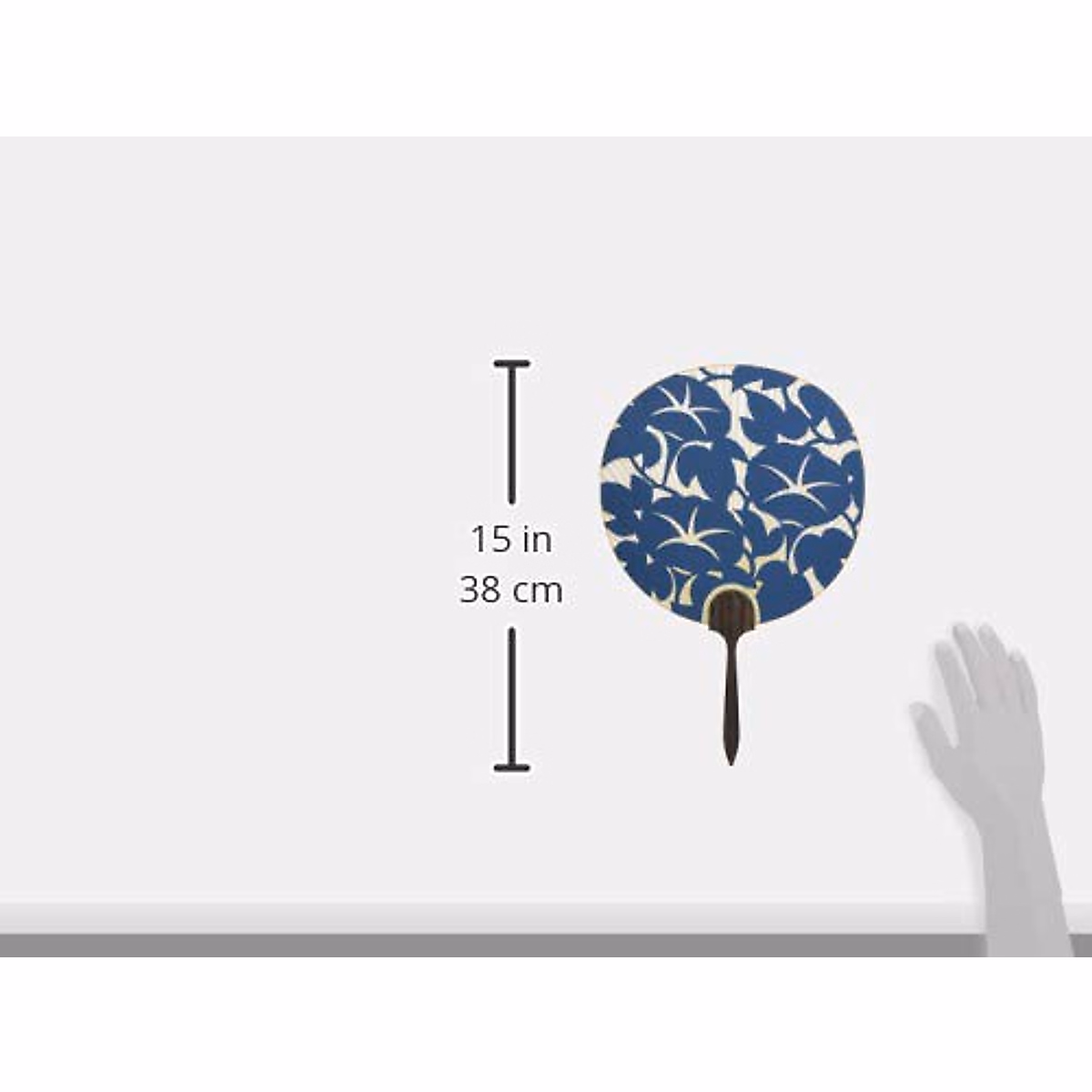 Made in Japan 2103 Chiyo Uchiwa Fan (Blue) Single-Sided Watermark