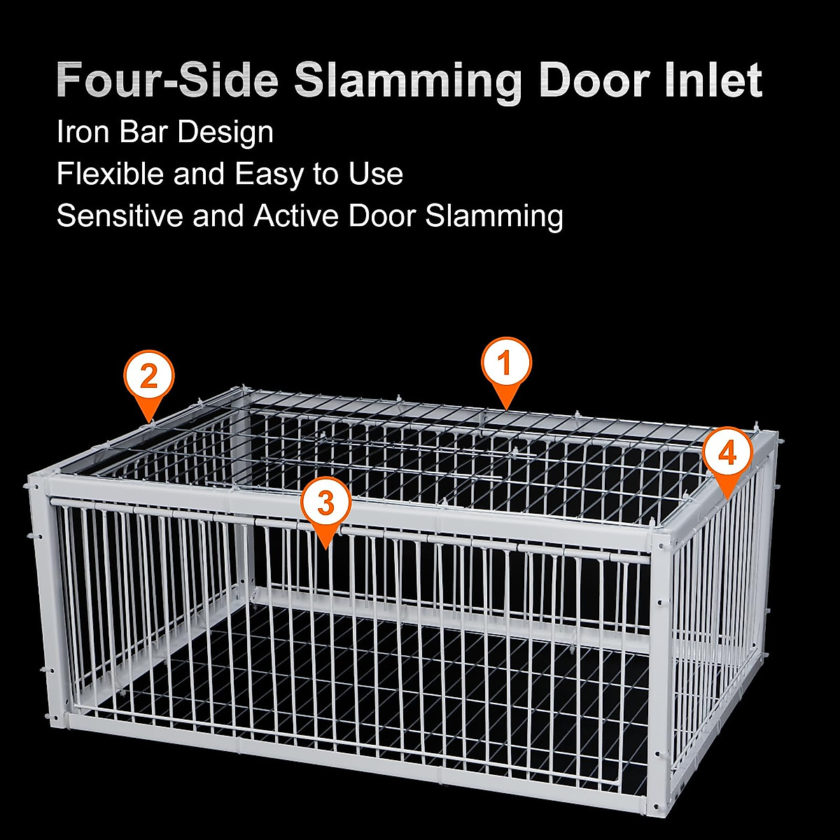 Nisorpa Pigeon Trap with Unidirectional Entrance, Encrypted Pigeon Cage Automatic Pigeon Collection Chicken Cage and Bird Trap with Metal Welding, 25 * 16.7 * 10.2 in