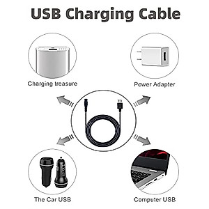Qjin USB-A Charging Cable for Latest Version Philips Norelco MG5910/49 MG7910/49 MG9510/60 MG9520/50 QP2724/90 QP2834/70 Trimmer Replacement Power Cord, 2 Pcs