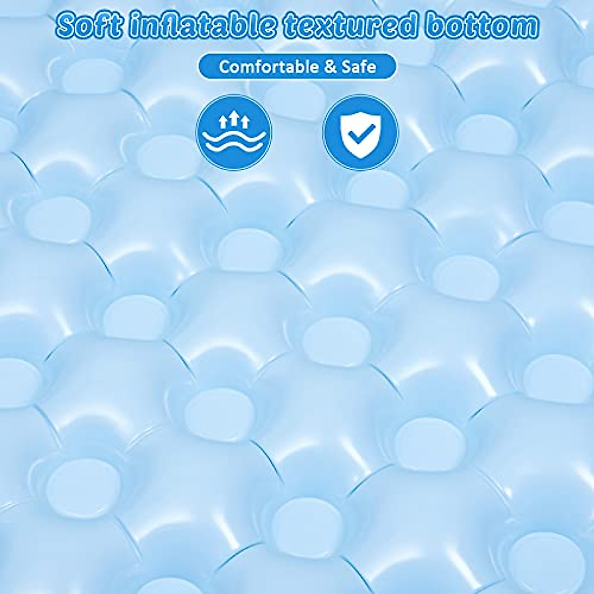 TOYANDONA Inflatable Kiddie Pool, Kids Outdoor Water Pool Inflatable Swimming Pool Summer Wading Pool for Kids Backyard Garden Indoor Ball Pit Pool (150x35cm)
