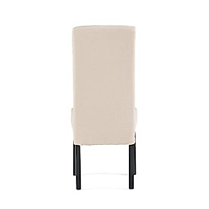 GDFStudio Christopher Knight Home CKH Tall-Back Fabric Dining Chairs, 2-Pcs Set, Natural