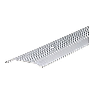 M-D Building Products 08763 Aluminum Commercial Flat-Profile Threshold: Durable and Sleek Entryway Access Solution Draft Protection (3-7/8 in. x 1/2 in. x 36 in) (Silver)