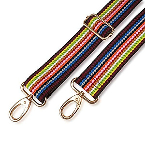 Wolven Adjustable Purse Strap Replacement Crossbody Shoulder Strap for Handbag Laptop Bag Etc - (Multicolor)