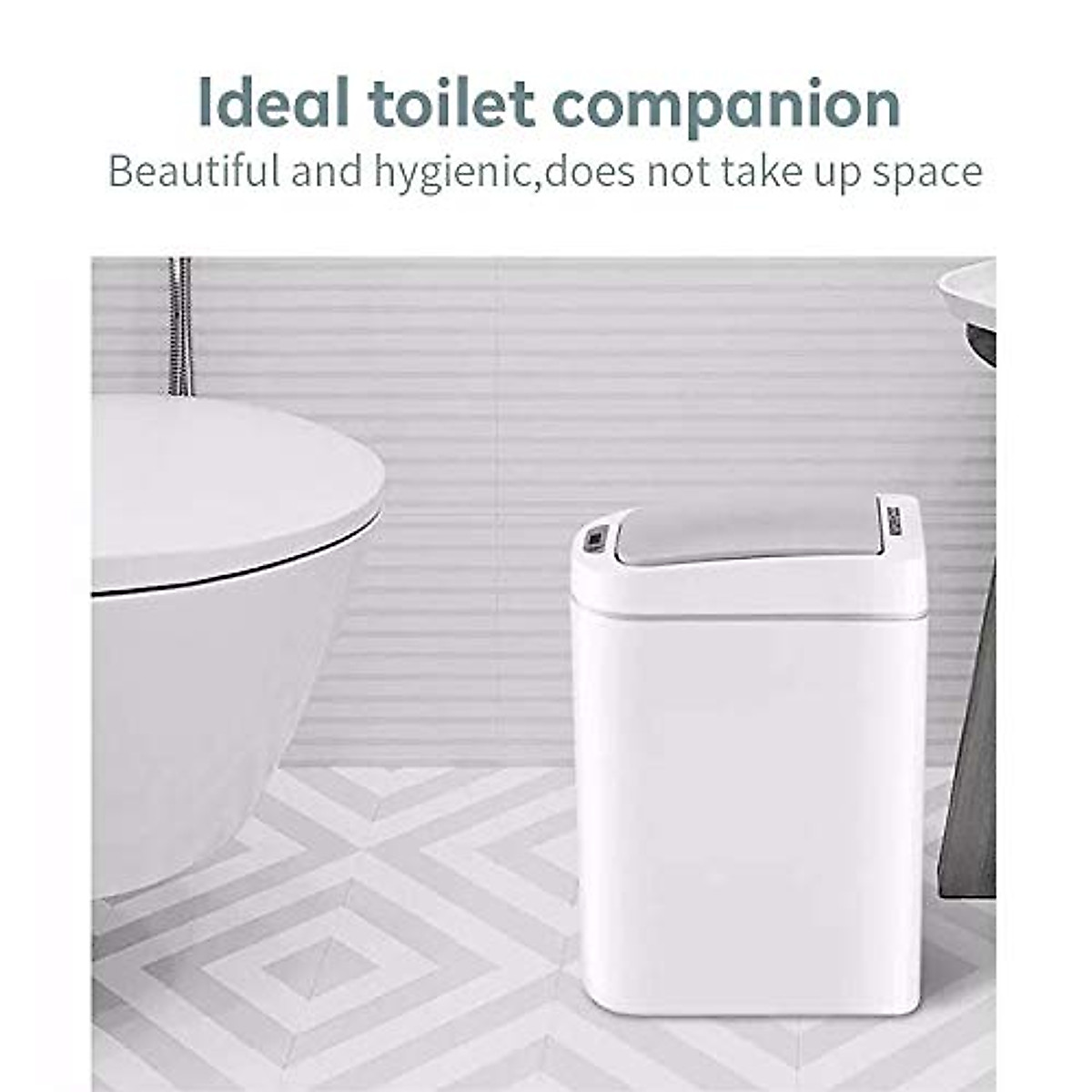 ALUKAP Small Garbage Can 7L Narrow Type Trash Can Zero Waste Recycle Bin Automatic Trash Bin Smart Kitchen Dustbin Touchless Garbage Rubbish Waste Bin