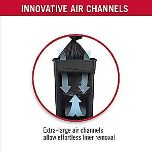 Suncast Commercial 23-Gallon Narrow Trash Can without Handles - Durable Garbage Can, Black