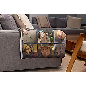 Personalized Name Blanket for Grandma, Custom Blanket with Name and Photo Collages, Throw Blanket Adult Baby Fleece Unique, Gift for Daughter, Son, Couples Anniversary, Blankets for Family Birthday