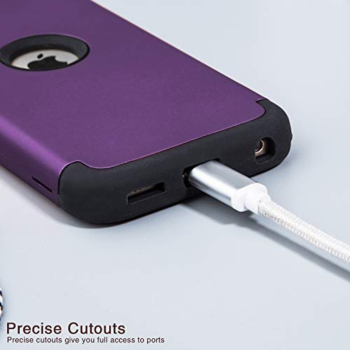 iPod Touch 7th Generation Case with 2 Screen Protector, IDweel Heavy Duty High Impact Shockproof Case Cover Protective Case for iPod Touch 5/6/7th Generation, Deep Purple+Black