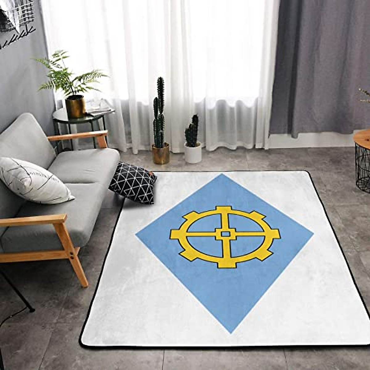 LIICHEES Flag of Dry Waters, Dream SMP Area Rug 63x48in Washable Rugs for Living Room Bedroom Large Rug Indoor Decorative Carpet Yoga Mat