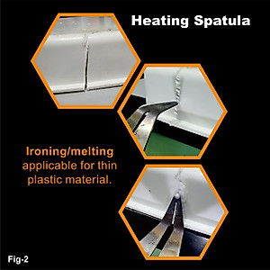 BOSJOB 110W Plastic Welder Kit with Patterned Spatula and 4 Types of Hot Staples for Car Bumper Repair and Kayak, Thin Plastic and All Kinds of Cracks and Holes.