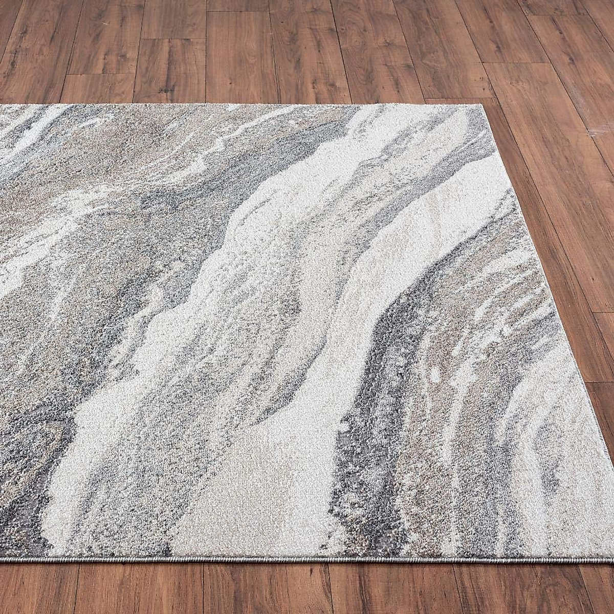 LUXE WEAVERS Lagos Collection 7983 Grey 8x10 Art Deco Area Rug