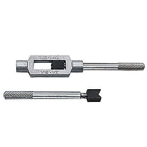 Sunxenze 8pcs Metric Thread Machine Taps Set, Hand Screw Thread Plug Taps M3 M4 M5 M6 M8 M10 M12 with Adjustable Tap Wrench 1/16-1/2''
