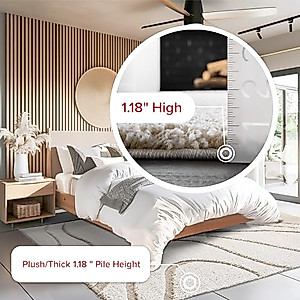 nuLOOM Carolyn Modern Shag Area Rug - 9x12 Shag Area Rug Transitional Cream Rugs for Living Room Bedroom Dining Room Nursery