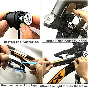 KIRIKIT Bike Frame Light, 9 Color in 1 Bike Wheel Spoke Light for Kids-Super Bright Waterproof Night Riding LED Bicycle Accessories with Batteries for Adult and Kid