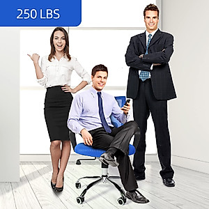 InfiniPower Task Mesh Computer Wheels and Arms and Lumbar Support Study Chair for Students Teens Men Women for Dorm Home Office, Blue