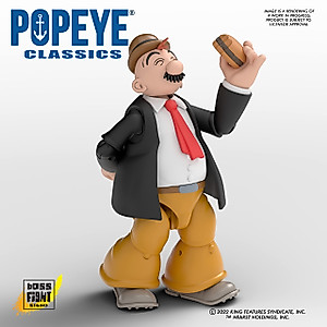 Boss Fight Studio J. Wellington Wimpy Popeye Classics Wave 2 Collectible Action Figure – Highly Articulated Figurine and Accessories - Alternate Hands and Head, Hat, Hamburgers and Meat Grinder – 1:12