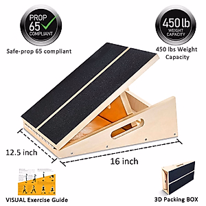 MUCITAGF Professional Slant Board, Adjustable Incline Board and Calf Stretcher, Slant Board for Calf Stretching, Calf Stretch Board