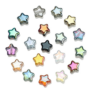 200Pcs Star Beads Star Spacer Beads Star Shape Beads Star Pony Beads Beads Star for Jewelry Bracelet Necklace Making, 8mm