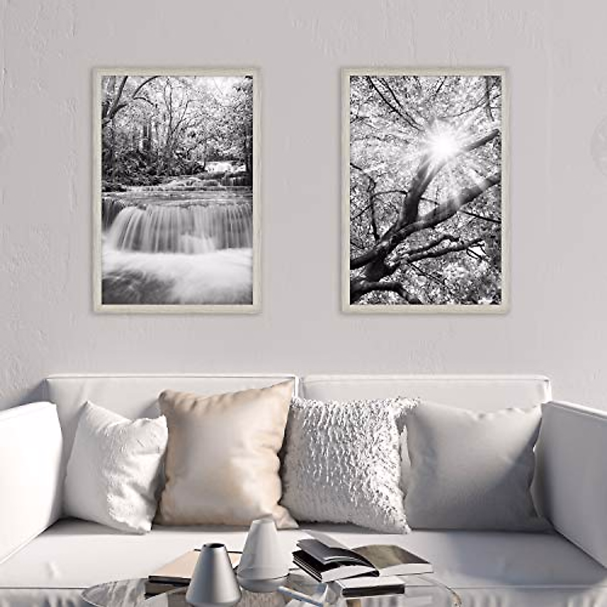 MCS Studio Gallery 20x30 Poster Frame Gray Woodgrain, Vertical & Horizontal Wall Hanging Large Picture Frame for Photos, Posters & Art Prints (2-Pack)