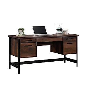 Sauder Briarbrook Engineered Wood and Metal Computer Desk in Barrel Oak