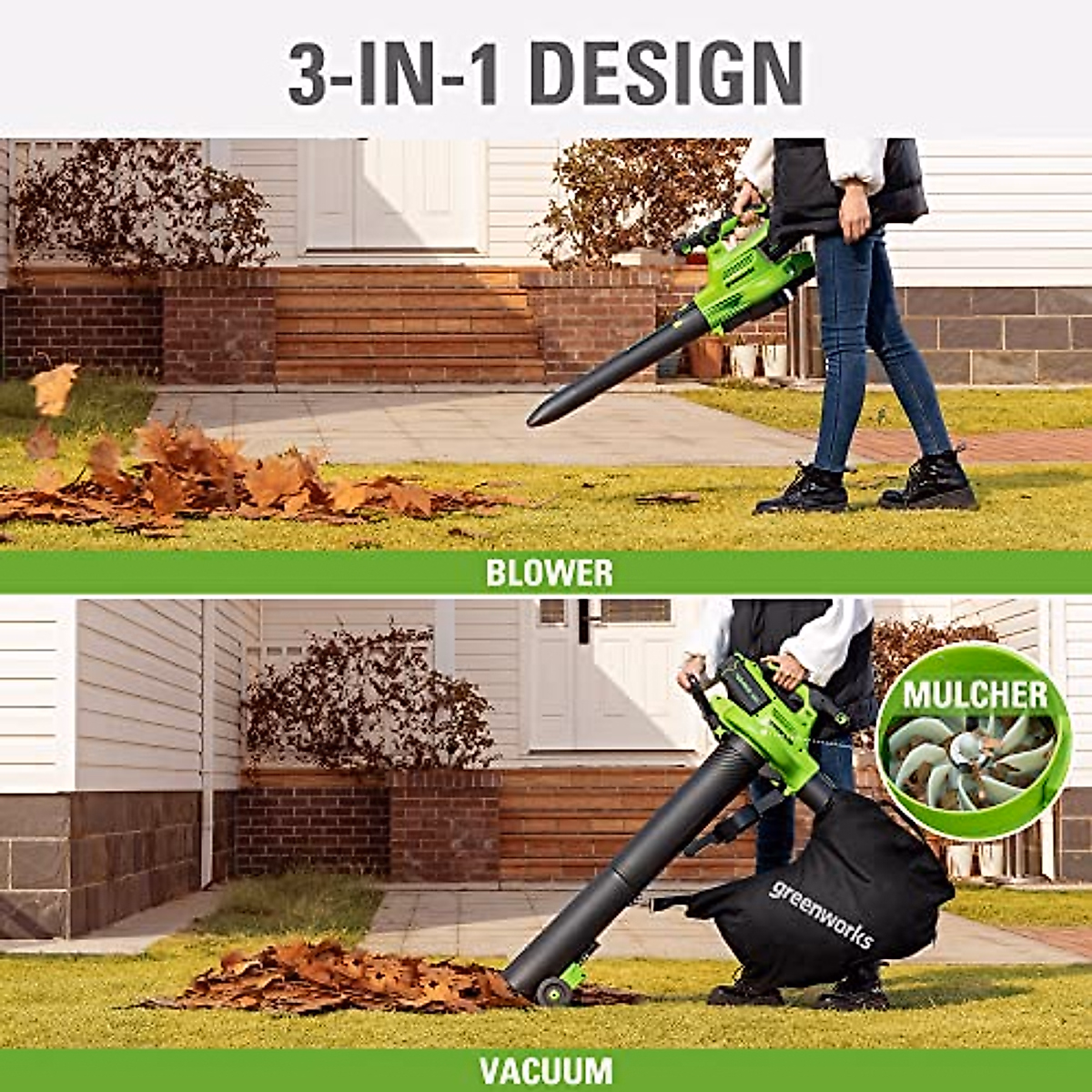 Greenworks 40V Brushless Blower / Vacuum (505CFM / 230MPH), Tool Only