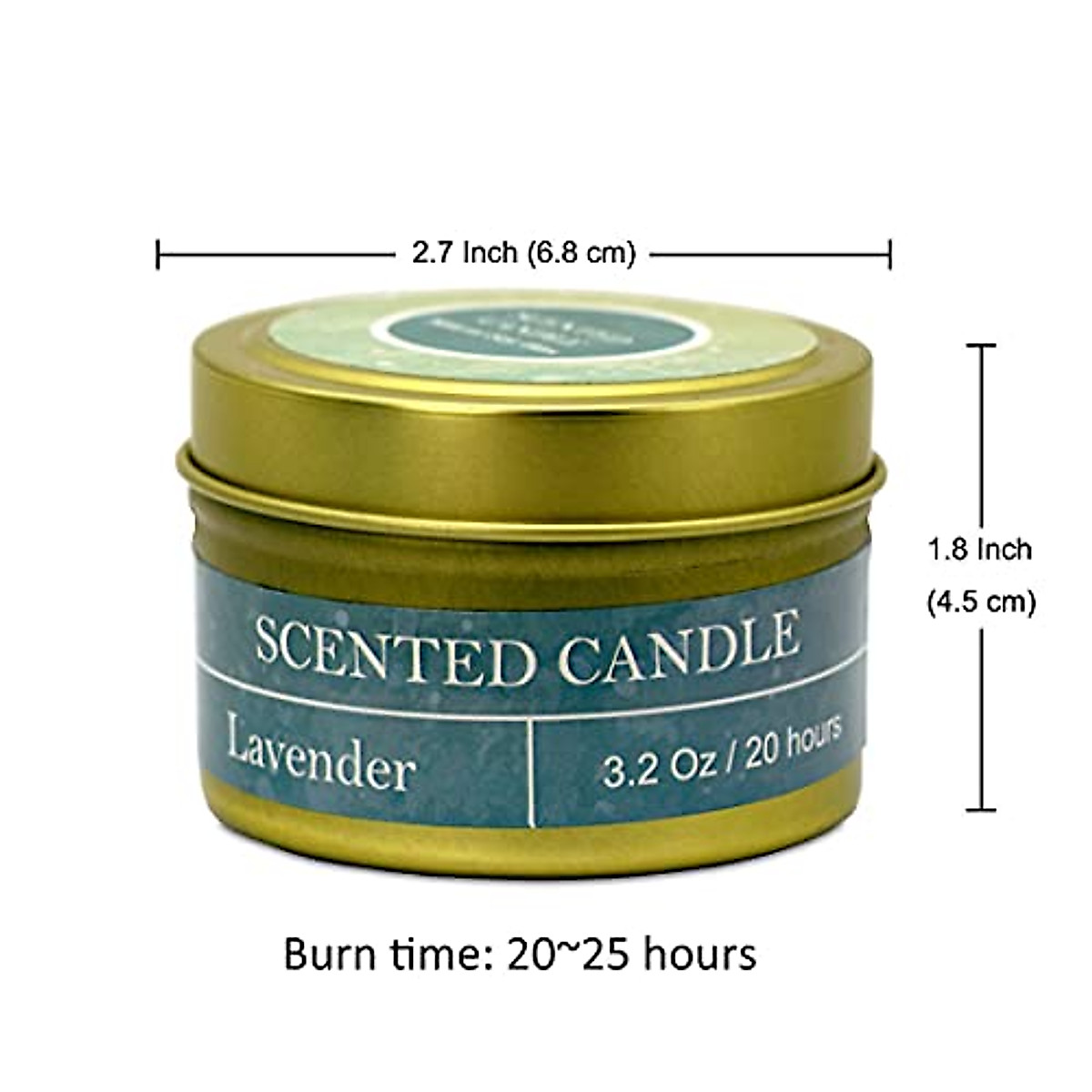 DEYBBY Natural Soy Wax Scented Candles 4 Pack 4oz Gift Set-Lavender, Vanilla, Lemon, Ocean Breeze Aromatherapy | 20 Hours Long Lasting Burning Travel Tin Candles for Stress Relief Relaxation BathYoga