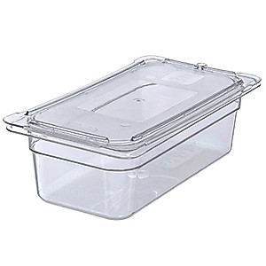 Carlisle FoodService Products 10276U07 Polycarbonate Universal Flat Lid, 12-3/4" Length x 7" Width x 7/16" Height, Clear, For TopNotch One-Third Size Food Pans (Case of 6)