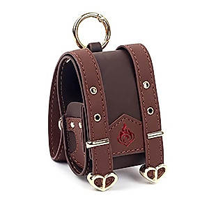 Game Genshin Impact Klee Backpack Earphone Case Protective Case for Airpods Pro Headphone Box with Key Chain (Klee Backpack Case) (Flame)