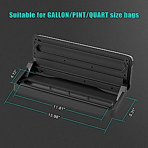 Vacuum Sealers, YUCHENG Vacuum Food Sealer Machine Dry/Moist Mode with Air Sealing System for Sous Vide and Food Storage, Food Saver Vacuum Sealer with 10 Vacuum Seal Bags & 1 Air Suction Hose-Black