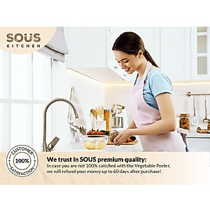 Sous Kitchen Veggie Peeler Julienne Peeler & Fruit Peeler Set of 3 - Vegetable Peelers for Kitchen - Potatoes Peeler With Sharp Peeler Blades - Speed Peeler With Ergonomic Handles & Swivel Blades