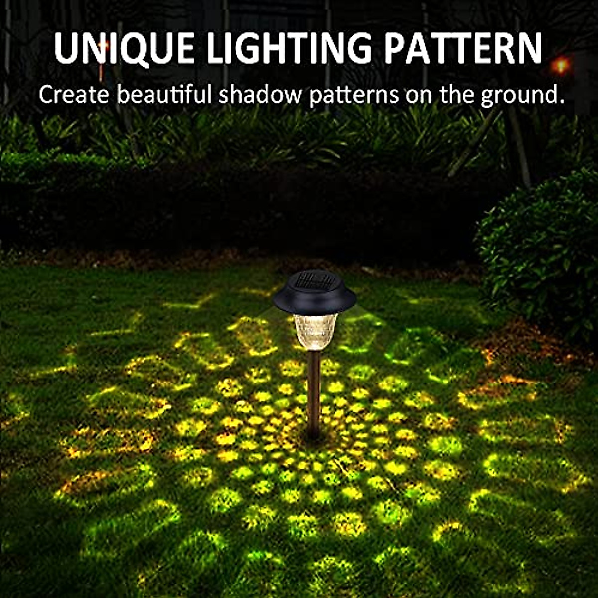 LIDORE Solar Outdoor Pathway Lights LED Landscape Garden Lights Waterproof Outdoor Decorative for Walkway Patio Yard (8pcs)