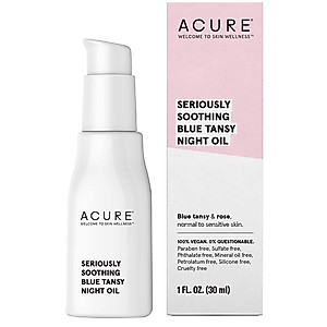 ACURE Acure Seriously Soothing, Blue Tansy Night Oil, 1 fl oz (30 ml) (Pack of 2)