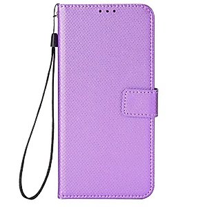Phone Case for Realme V20, Leather Wallet Case for Realme V20 Non-Slip PU Leather Cover, Flip Folio Book Phone Cover for Realme V20 Case Purple