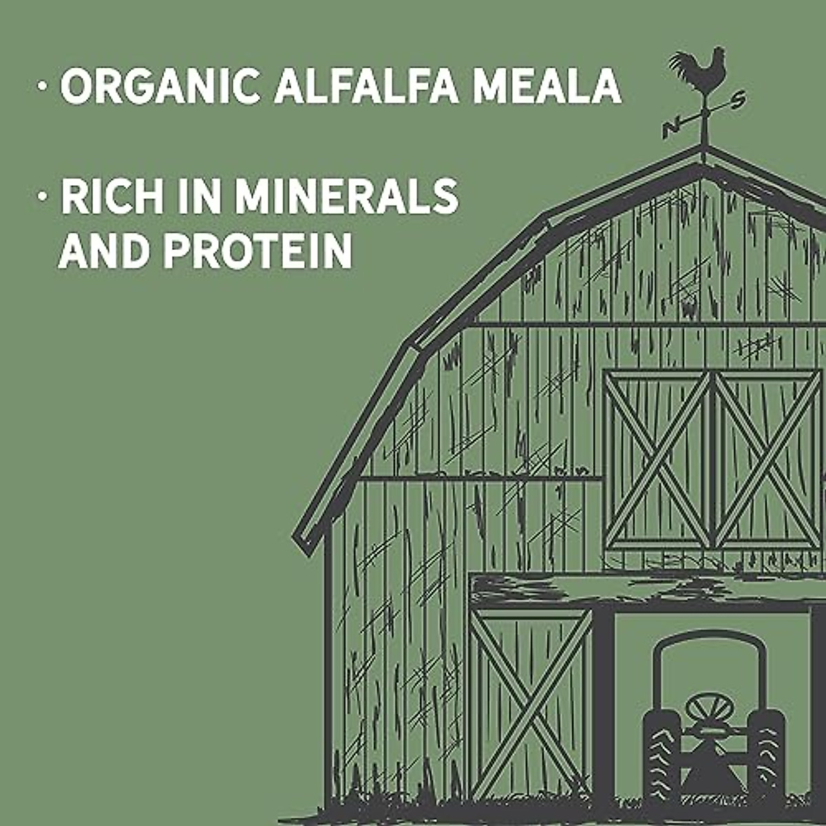New Country Organics | Alfalfa Meal | Certified Organic and Non-GMO | Feed Grade | 50 lbs