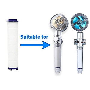 ANTOWER Handheld Turbo Fan hydro jet High Pressure vortex Shower Head Filter set of 12