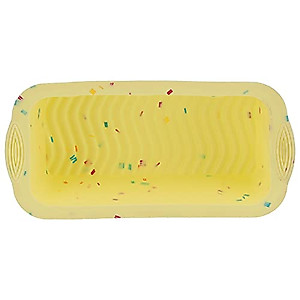 Bread Pan Tools Baking Pan Silicone Pan Rectangle Cake Rectangular for Loaf Color Dots Pancake Maker Pan Pan Rectangular Cake Pans (Color grain yellow)